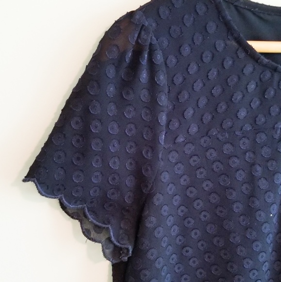 Maeve | Tops | Anthropo Maeve Sheer Navy Blue Top | Poshmark